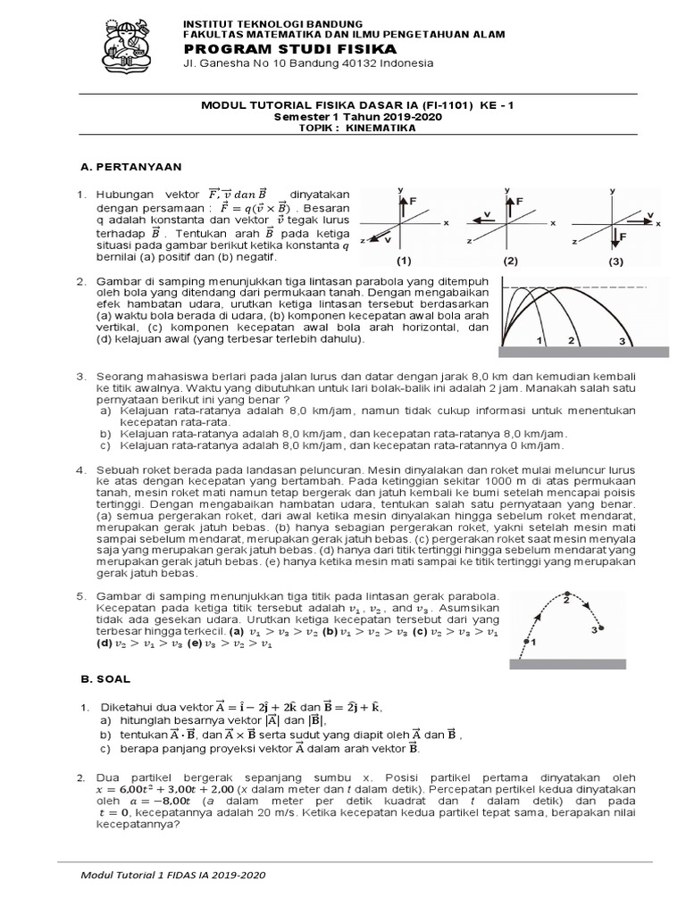 Soal Modul Tutorial 1 Fidas Ia 2019-2020 | PDF | Teknologi & Rekayasa