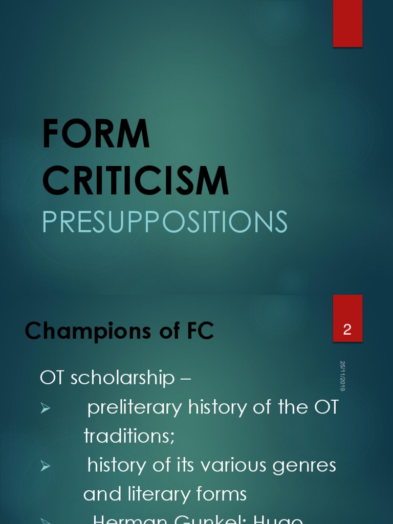 Form Criticism | PDF | Gospels | Abrahamic Religions