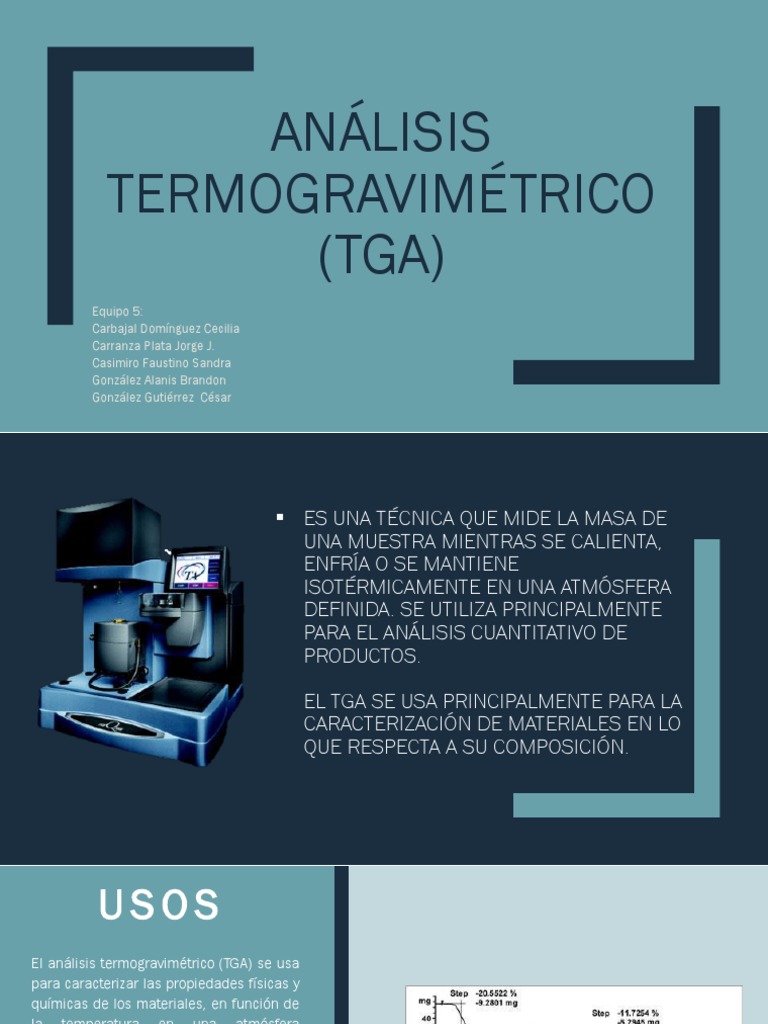 Analisis termogravimetrico | Calorimetría diferencial de barrido ...