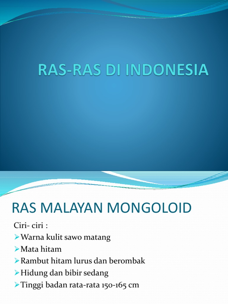 Ras-Ras Utama di Indonesia | PDF | Seni & Disiplin Bahasa