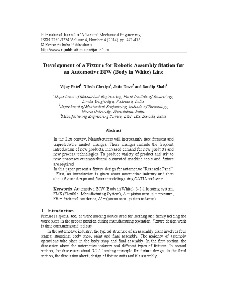 Biw Basic Document - Iit Project | PDF | Automation | Machines