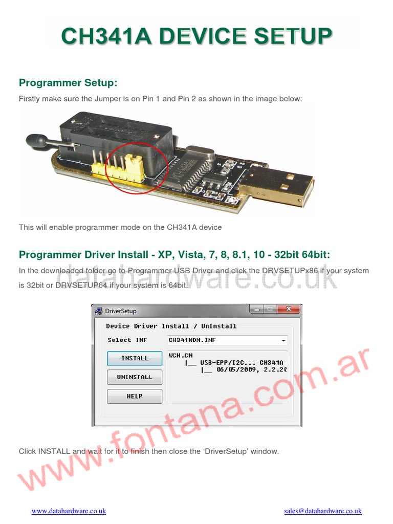 CH341 Manual de Uso - Ingles | PDF