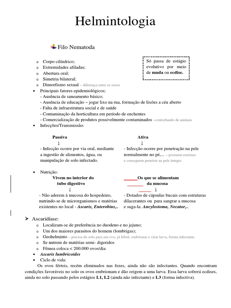 Helmintologia | PDF | Especialidades médicas | Medicina Clínica