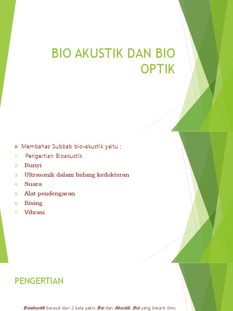 Bioakustik Dan Biooptik | PDF