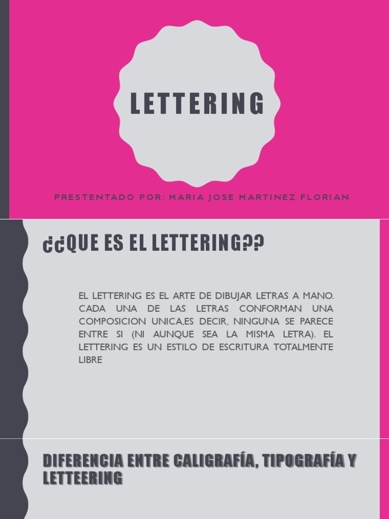 Lettering | PDF | Caligrafía | Tipografía