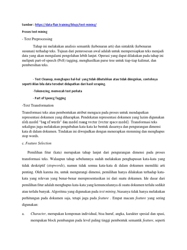 Tahapan Text Mining | PDF | Seni | Komputer
