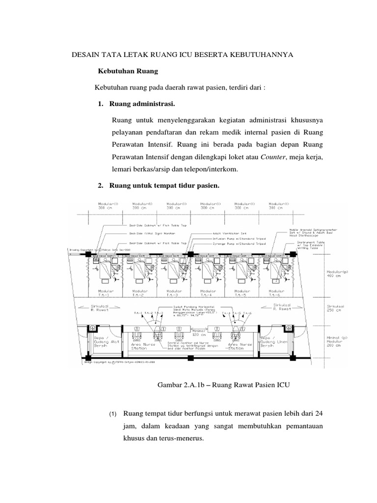 Desain Tata Letak Ruang Icu Beserta Kebutuhannya | PDF