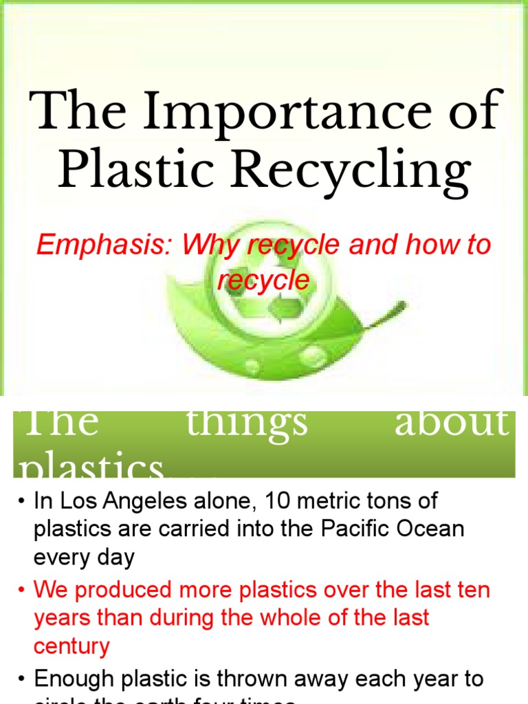 Plastic Recycling | PDF | Reuse | Recycling