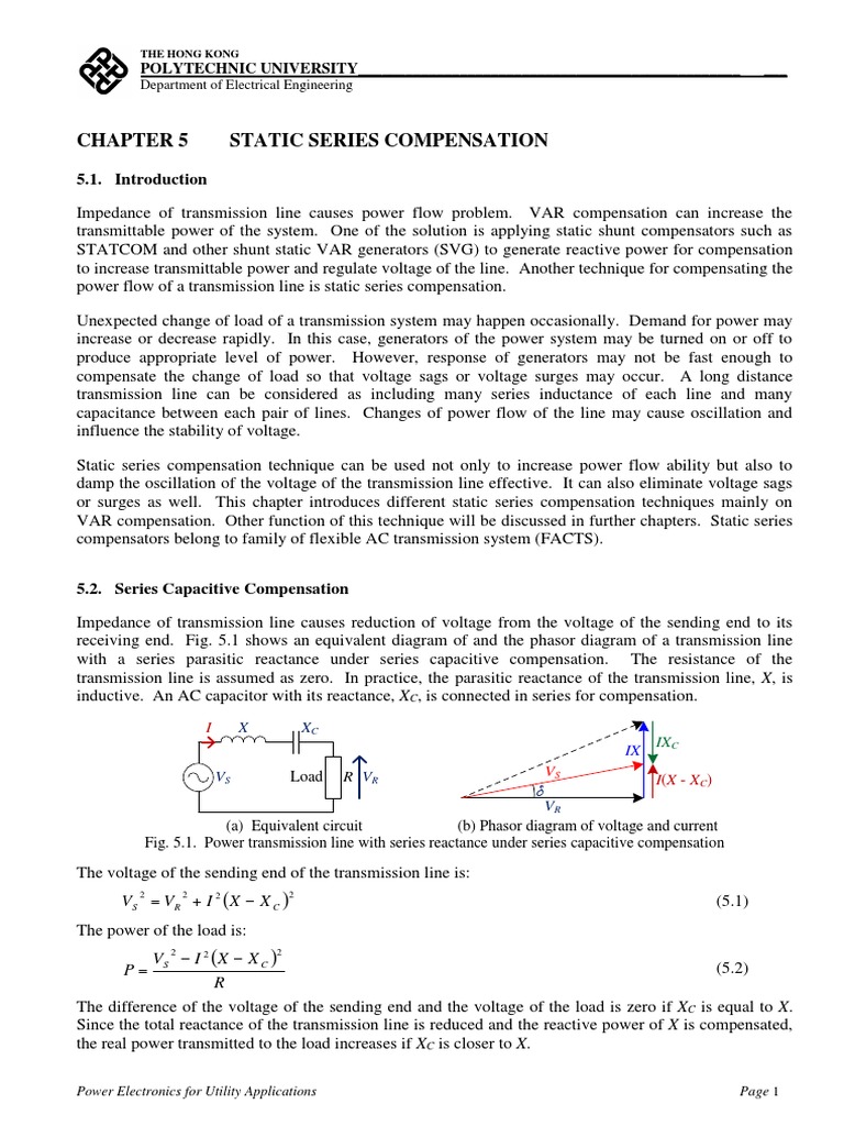 Static Series Compensation Techniques for Transmission Lines: An ...