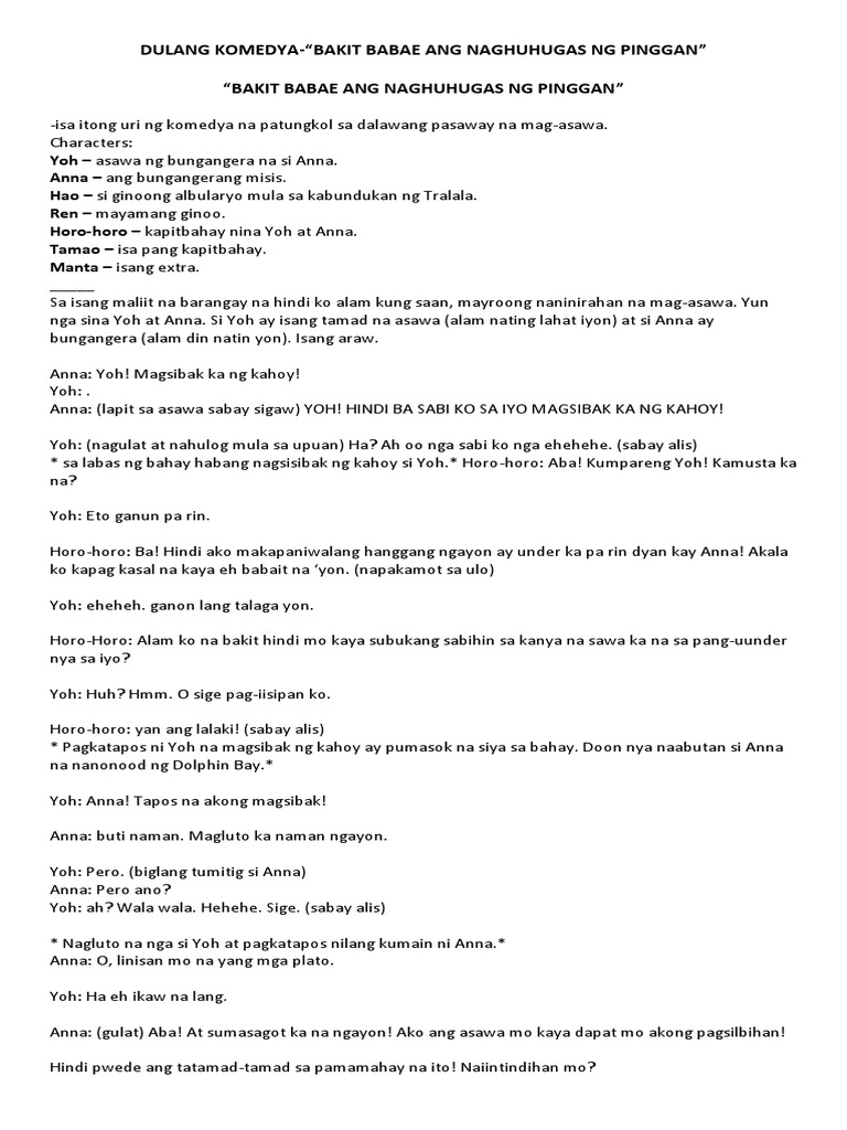 Dulang Komedya | PDF