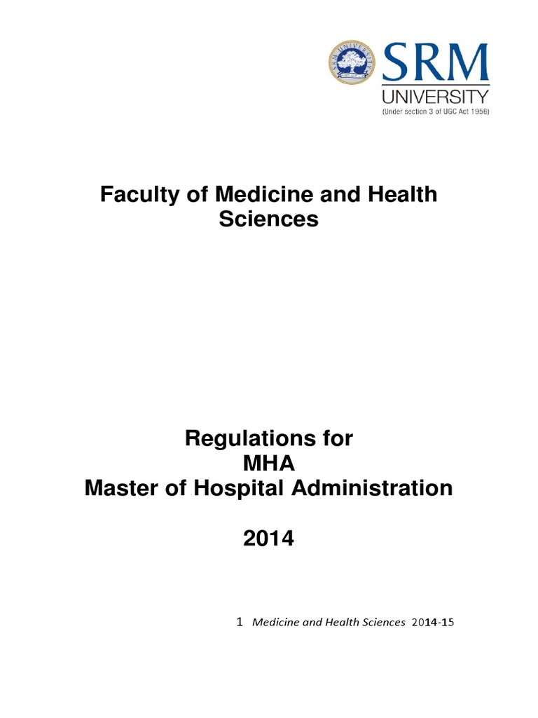MHA Syllabus Corrected | PDF | Health Care | Human Resource Management