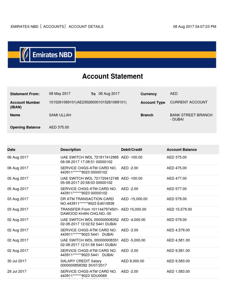 Statements PDF | PDF | Debits And Credits | Services (Economics)
