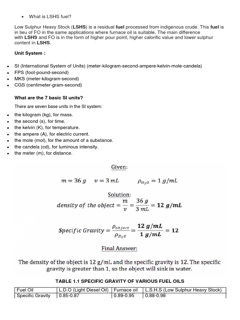 What Is LSHS Fuel | PDF | Liquefied Petroleum Gas | Propane