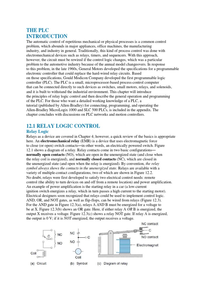 PLC Introduction | PDF | Programmable Logic Controller | Relay