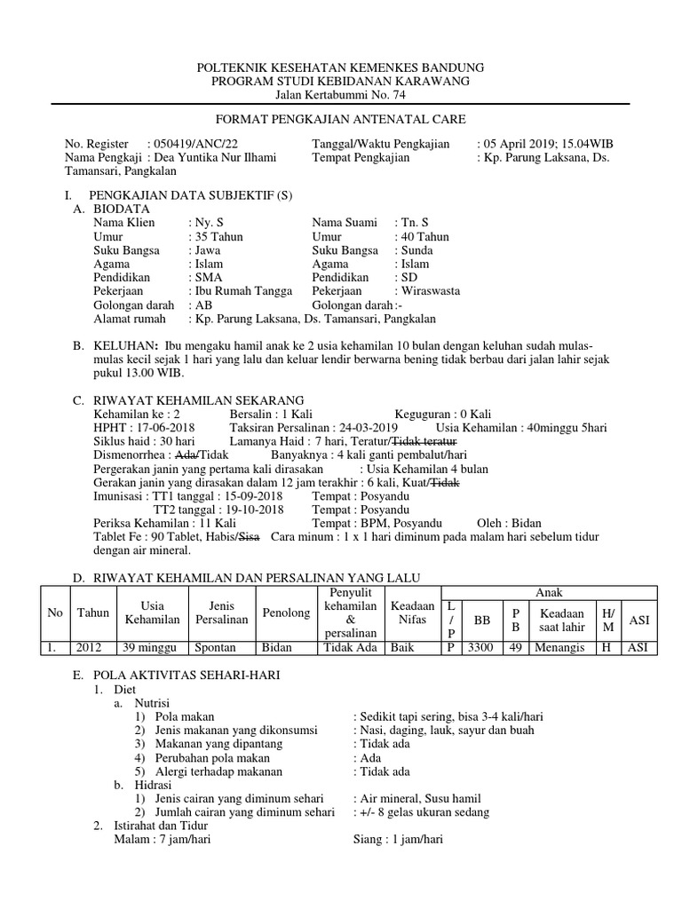Soap Anc | PDF | Pengembangan Diri | Kesehatan Holistik