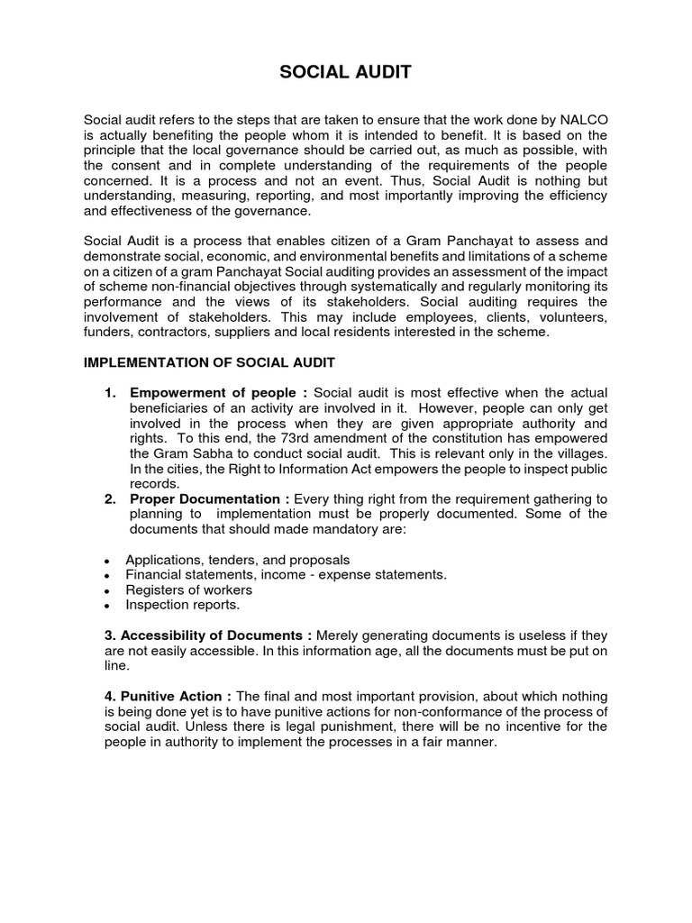 CSR Social Audit | PDF | Governance | Empowerment