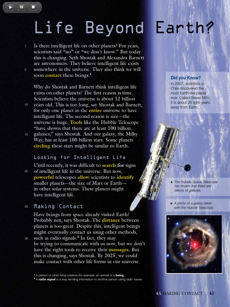 The Case for Contact: Astronomers Argue that Intelligent Life Exists ...