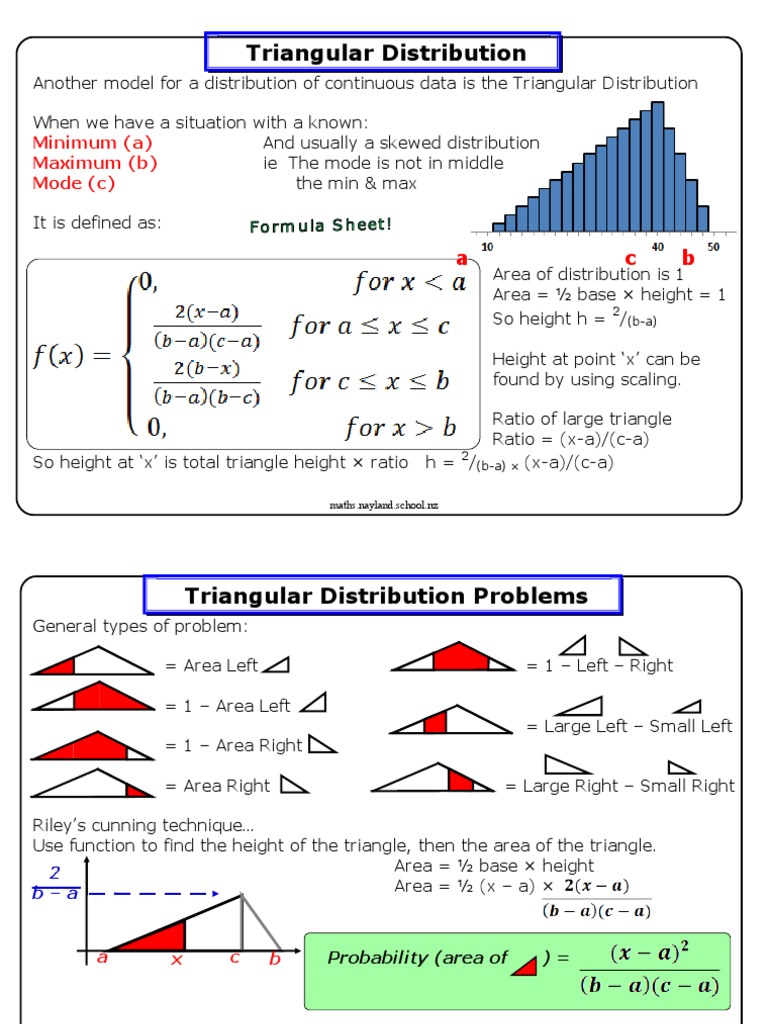 Solving Problems Involving the Triangular Distribution | PDF | Standard ...