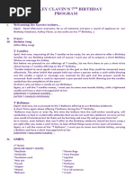 Bibi 7th Birthday Emcee Script | PDF