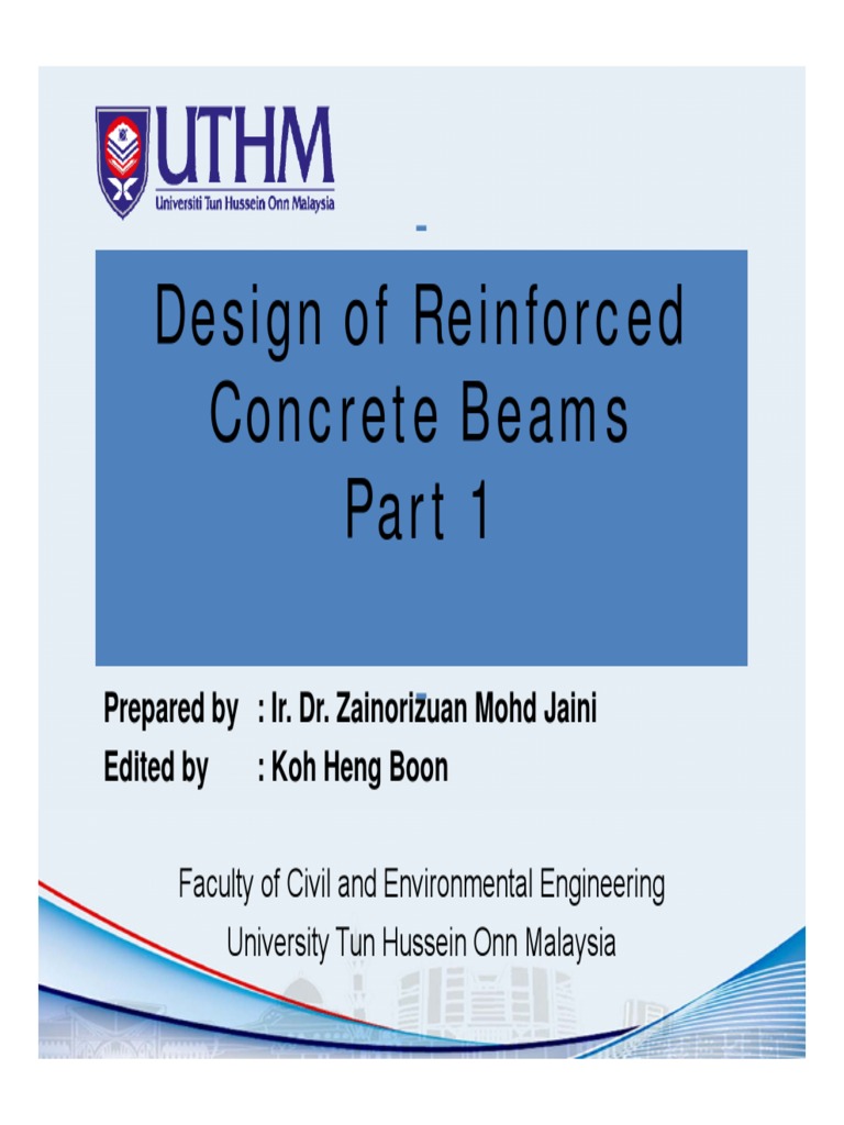 04a Chapter 4 Design of RC Beams Part 1 | PDF | Beam (Structure) | Bending