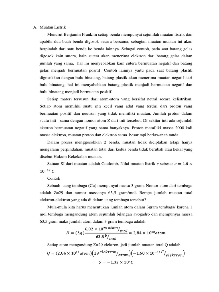 Muatan Listrik | PDF