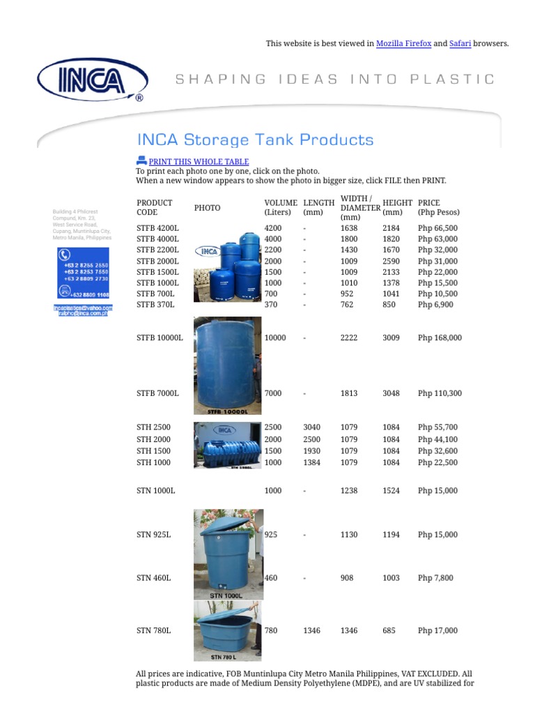 INCA Plastics Philippines - WWW - Inca.com - PH | PDF | Plastic | Nature