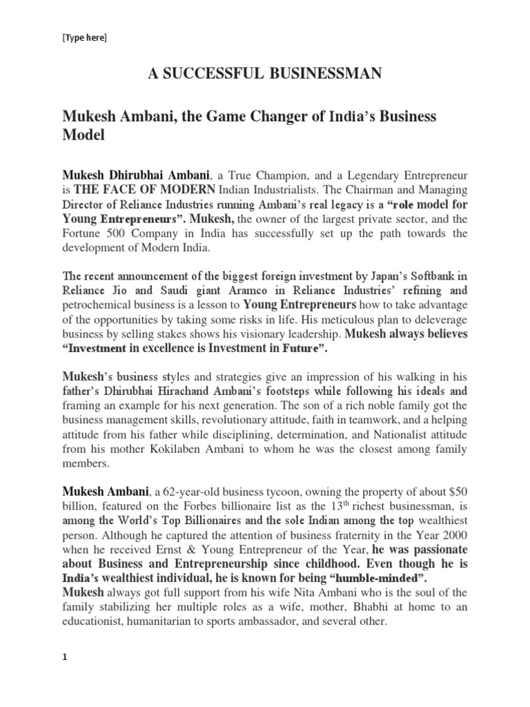 A Successful Businessman | PDF | Economy Of India | Economies