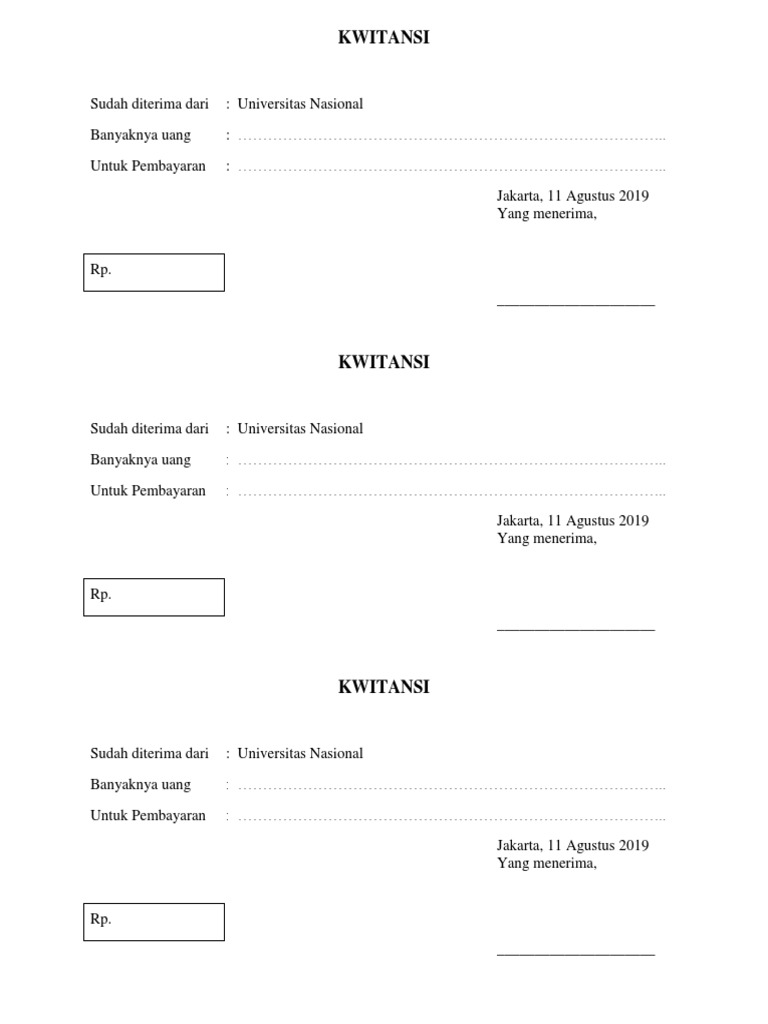 Kwitansi Polos | PDF