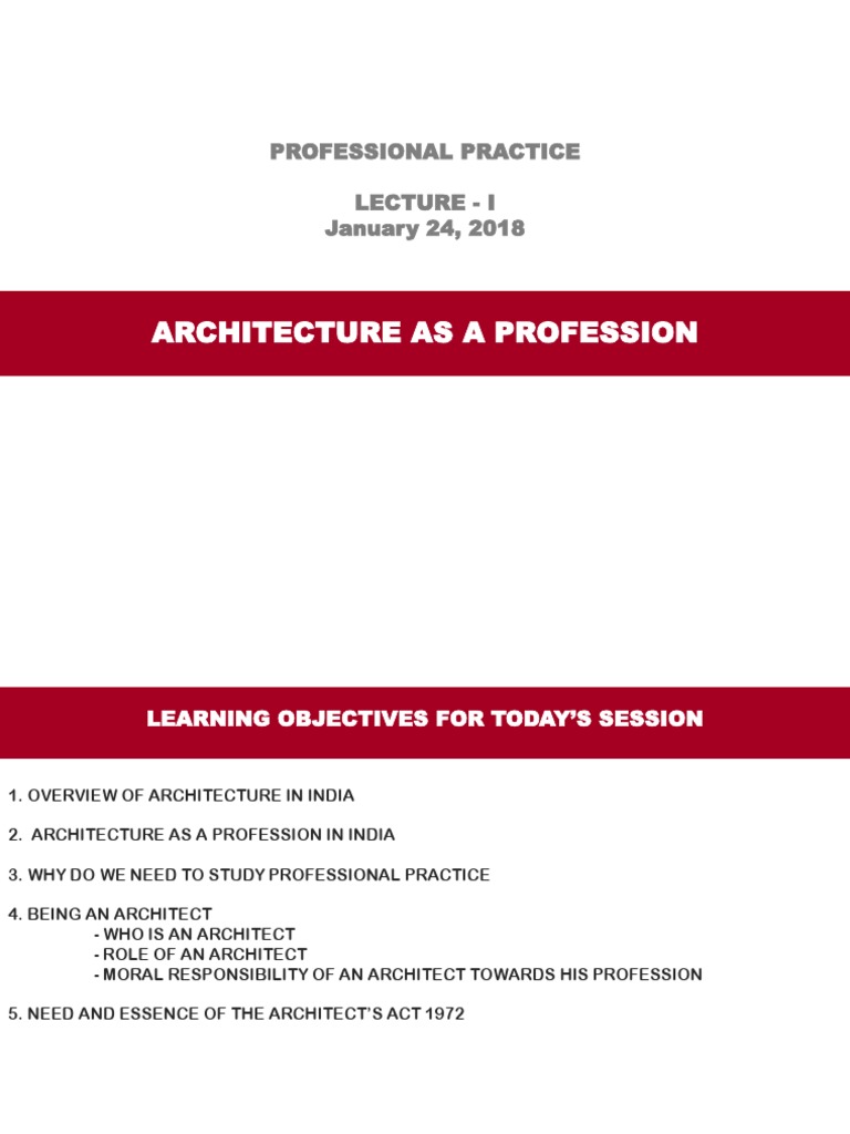 Evolution of Architecture as a Profession | PDF