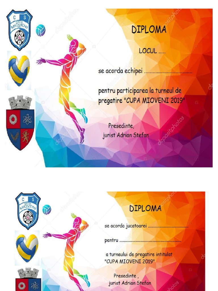 Diploma Volei | PDF