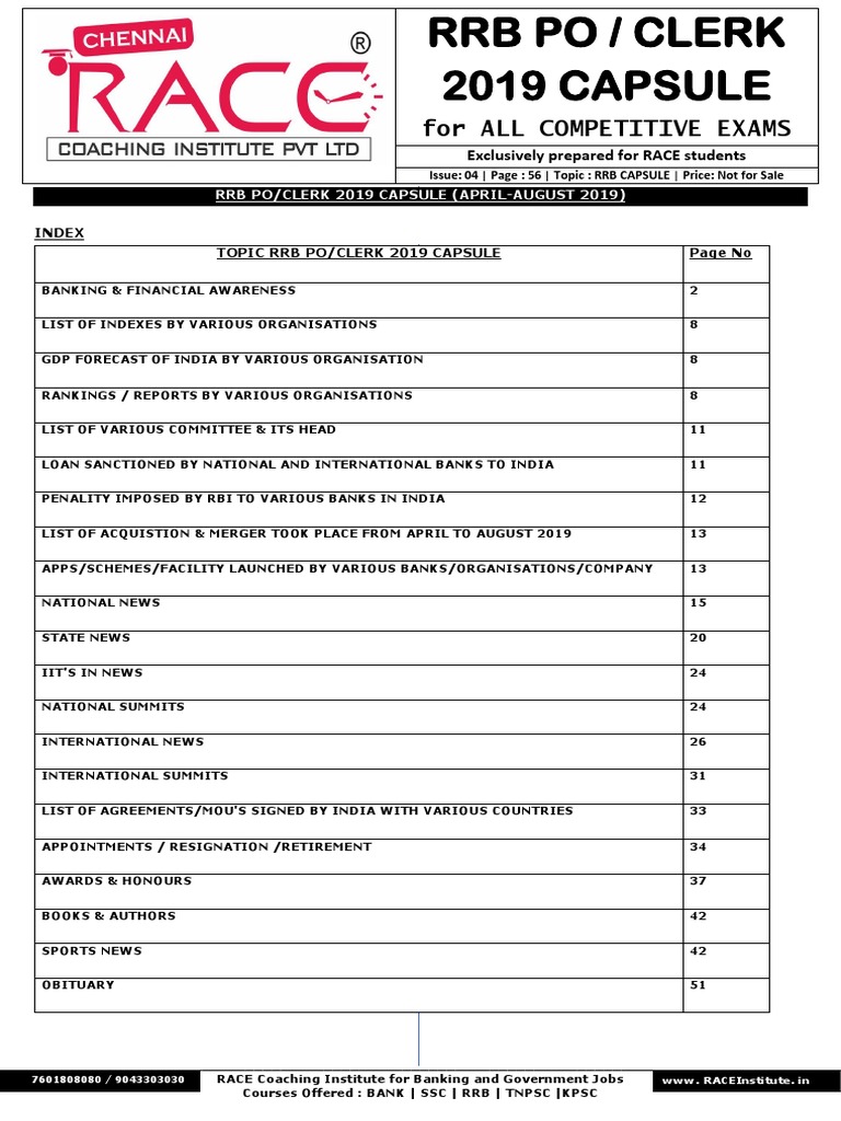 GK Capsule | PDF | Reserve Bank Of India | Central Banks