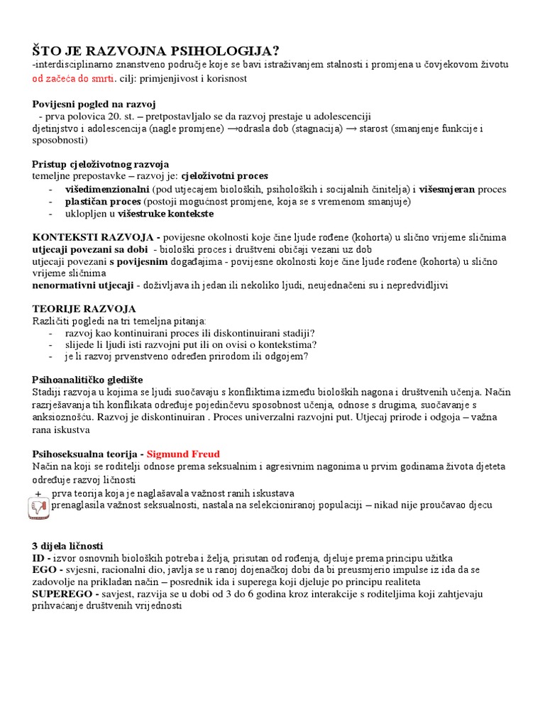 Što Je Razvojna Psihologija | PDF