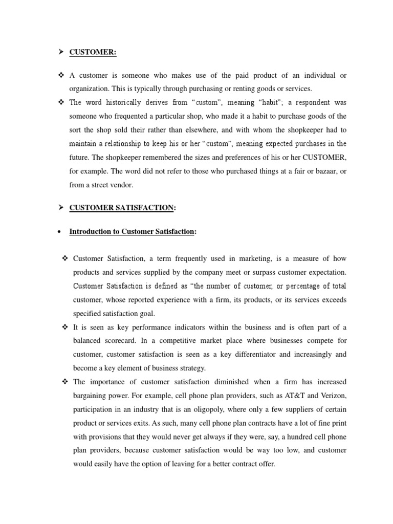 Defination CUSTOMER | PDF | Customer Satisfaction | Customer