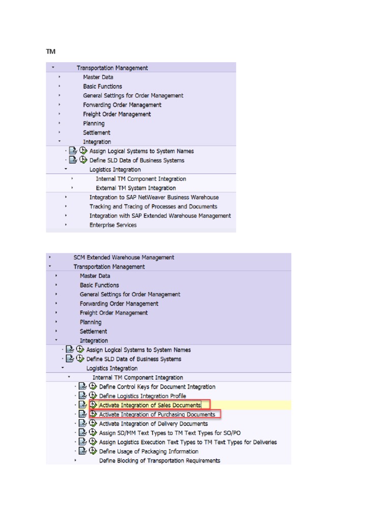 TM Customizing Basic Settings | PDF | Cargo | Logistics