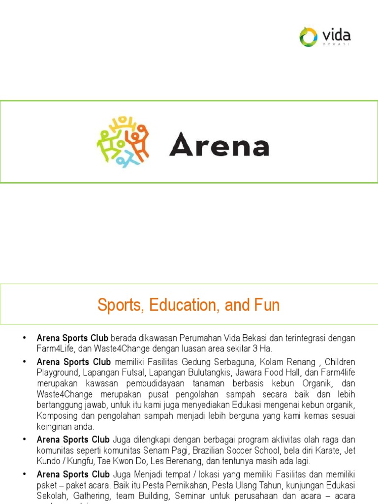 Fasilitas Arena Sports Club Bekasi | PDF