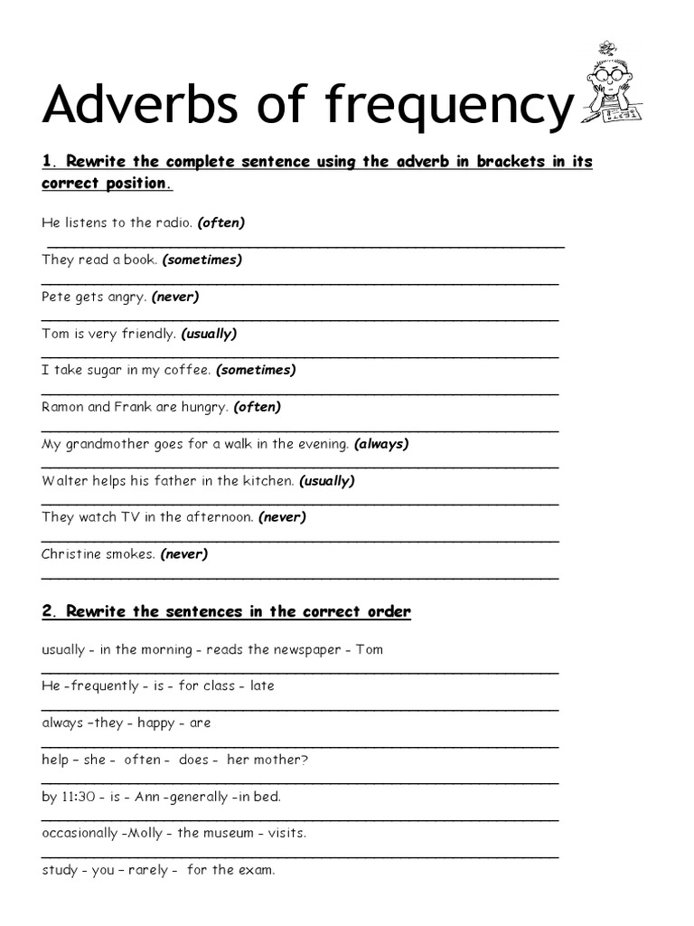 Adverbs of Frequency Fun Activities Games - 15322