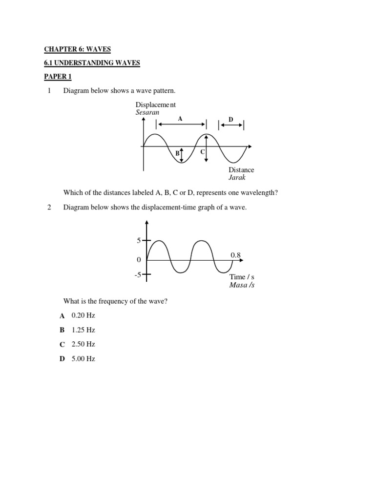 CHAPTER 6 Latihan | PDF | Wavelength | Waves