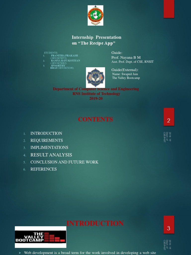 Internship Presentation | PDF | Application Software | World Wide Web