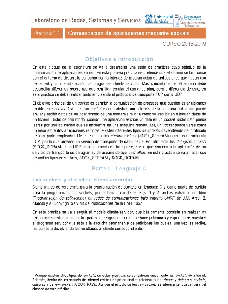 Practical Sockets Practice C and Python | PDF | Zócalo de red | Python (lenguaje de programación)
