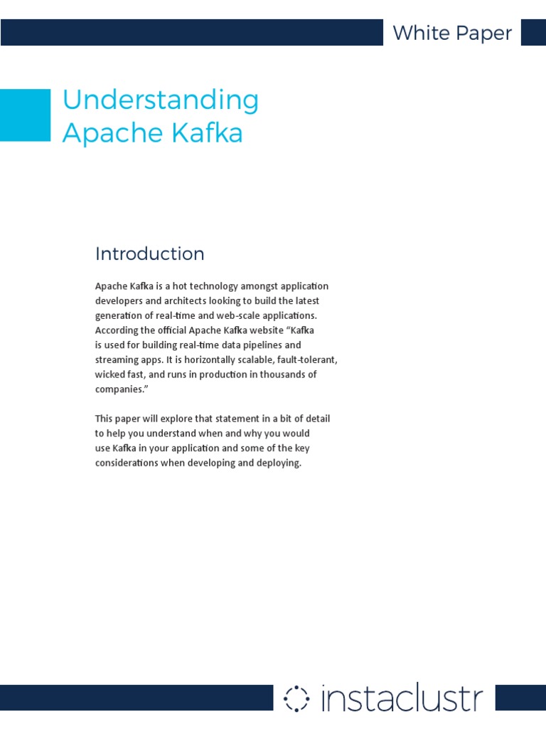 Understanding Apache Kafka White Paper | Download Free PDF | Apache ...
