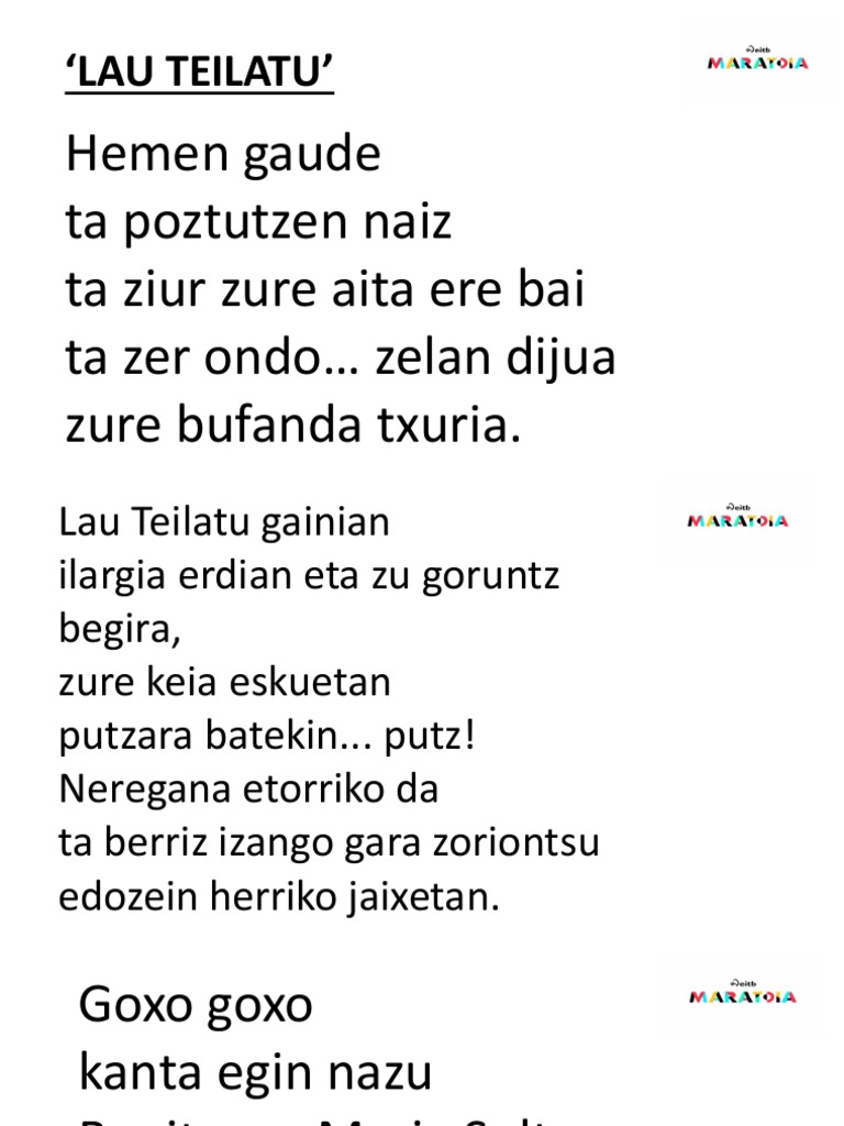 Lau Teilatu Letra | PDF