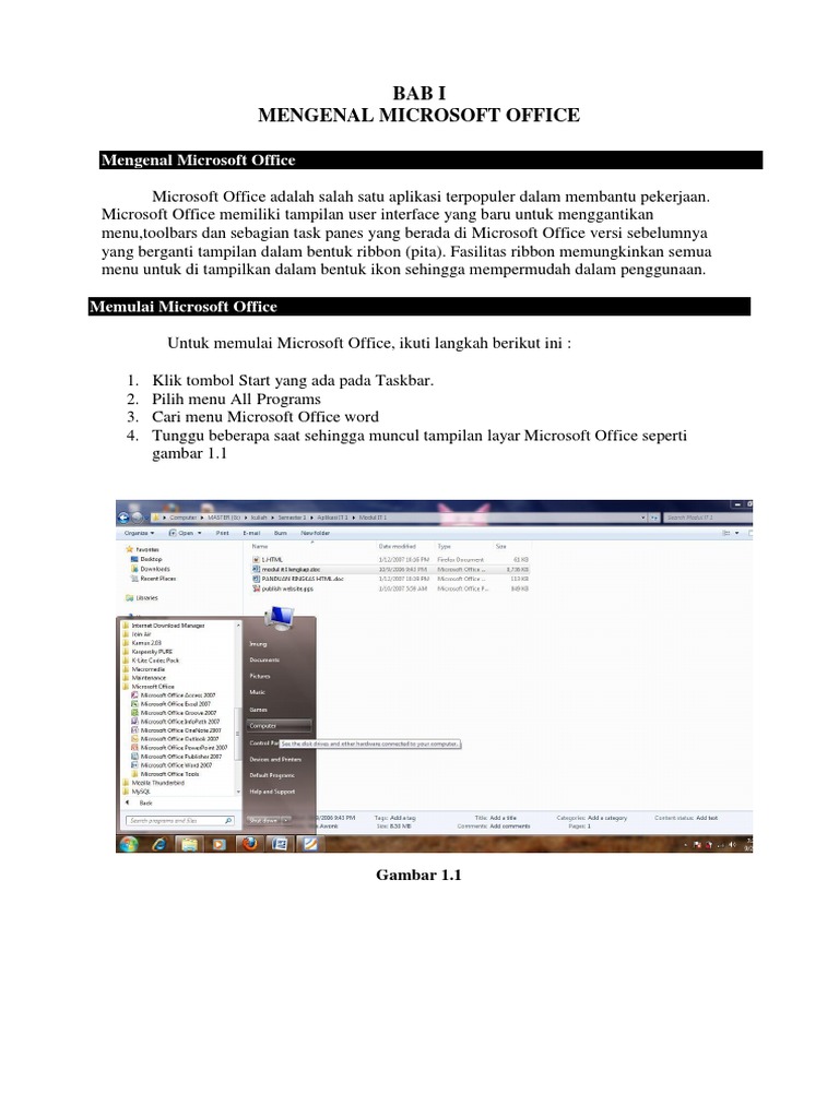 Panduan Dasar Microsoft Office | PDF