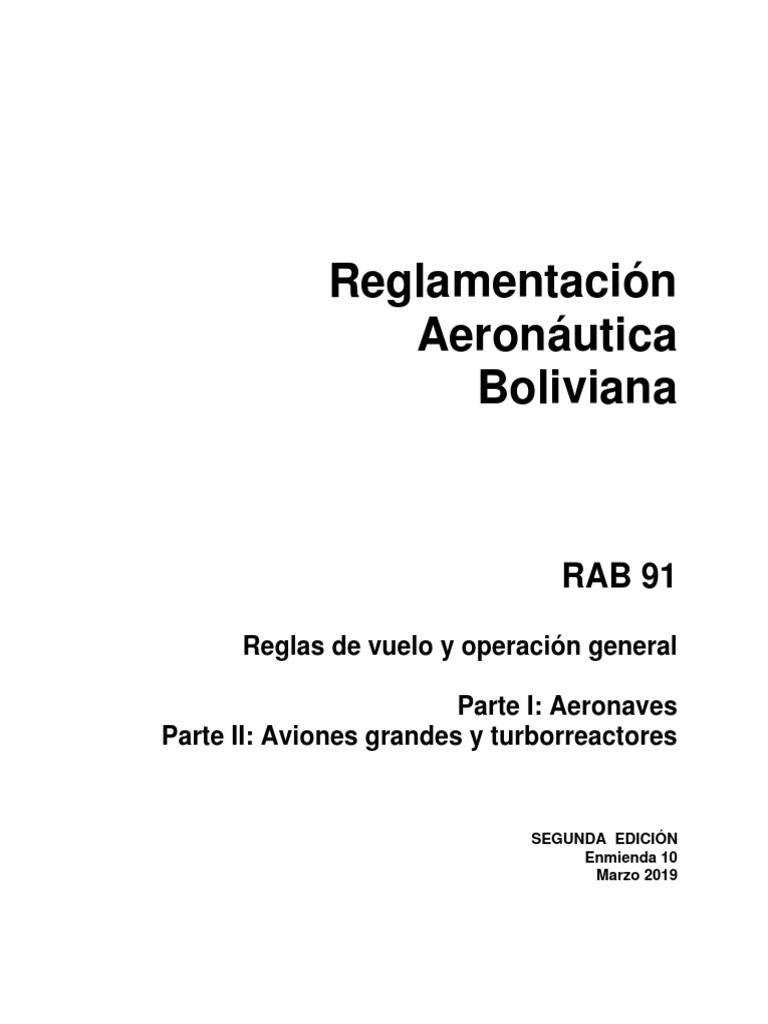Rab 91 PDF | PDF | Reglas de vuelo por instrumentos | Operación del ...