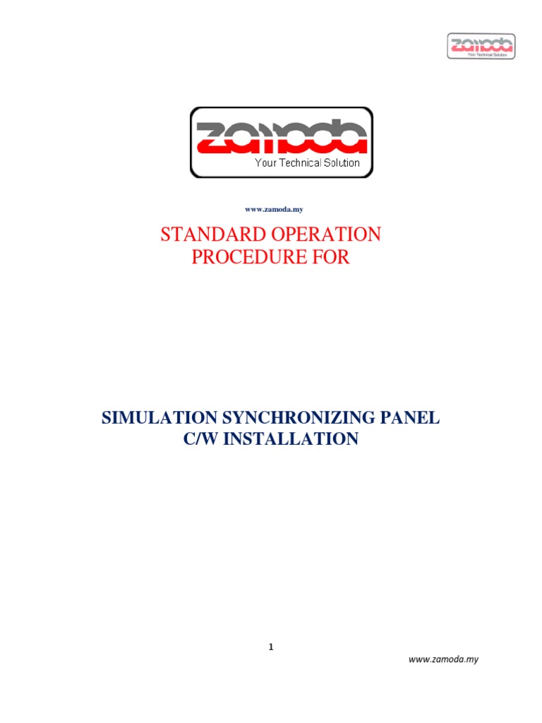 SOP Simulation Generator Set | PDF | Switch | Equipment