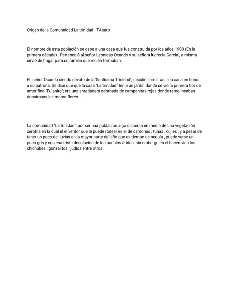 Origen Del Taparo | PDF