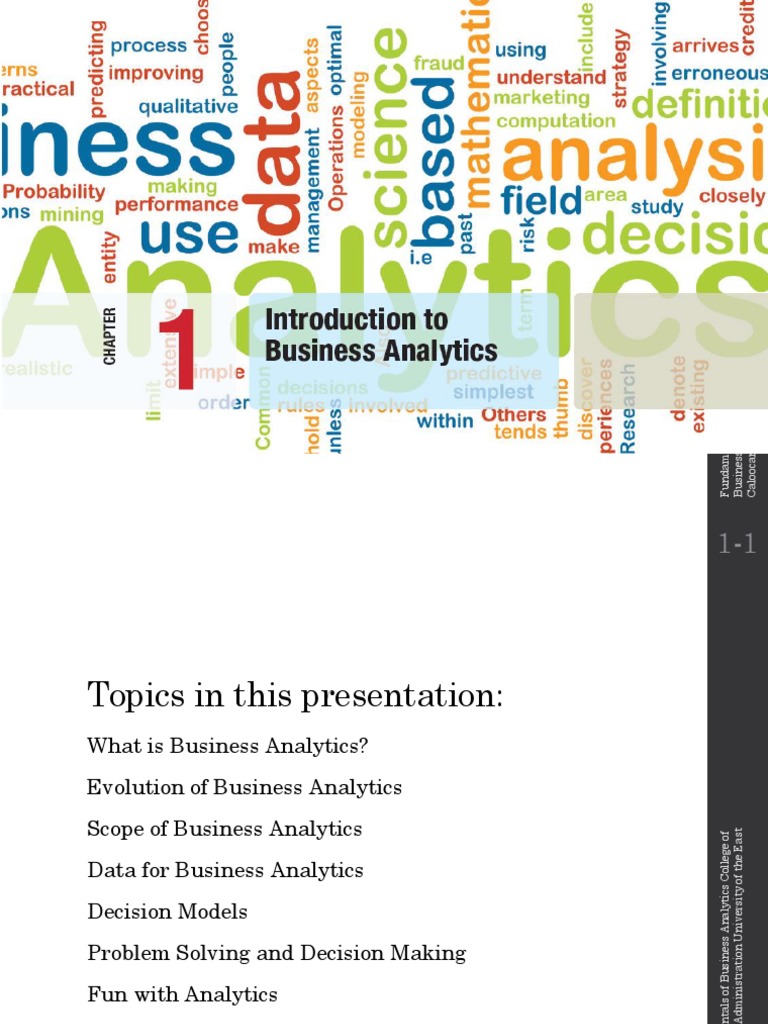 Business Analytics Introduction | PDF | Analytics | Mathematical Model