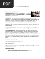 Sample of Opening Remarks | PDF