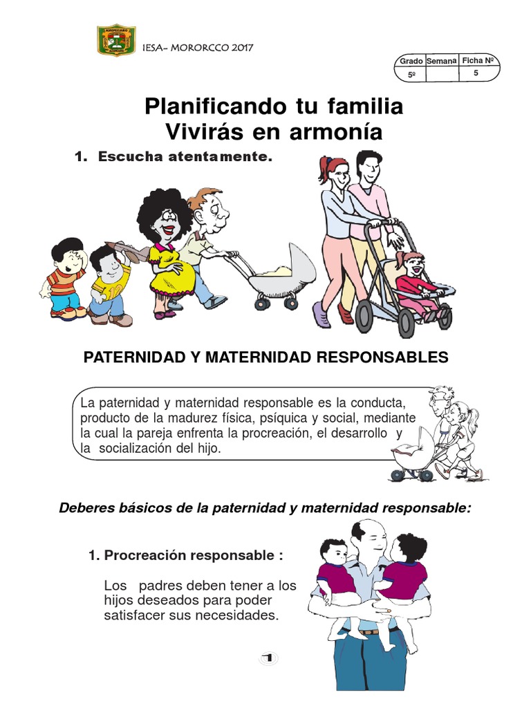 Paternidad Responsable | PDF | Planificación familiar | Parto