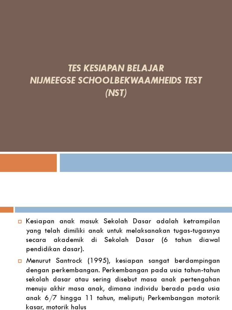 (NST) Tes Kesiapan Belajar | PDF