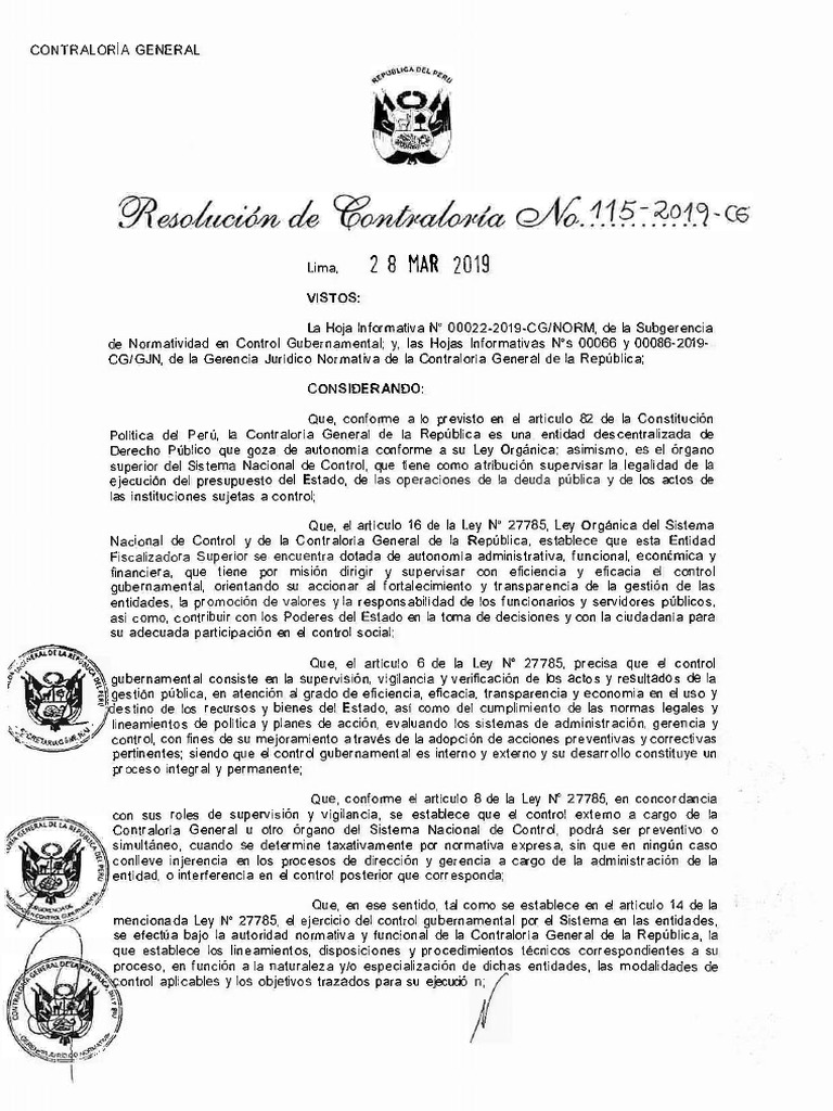 RC - 115 2019 CG | PDF | Comisión Europea | Administración Pública